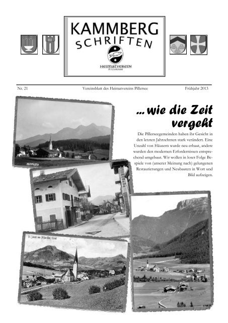 wie die Zeit vergeht - Heimatverein Pillersee wie die Zeit vergeht - Heimatverein Pillersee