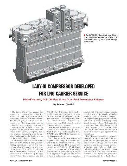 Laby®-GI compressor developed for LNG ... - Burckhardt Compression