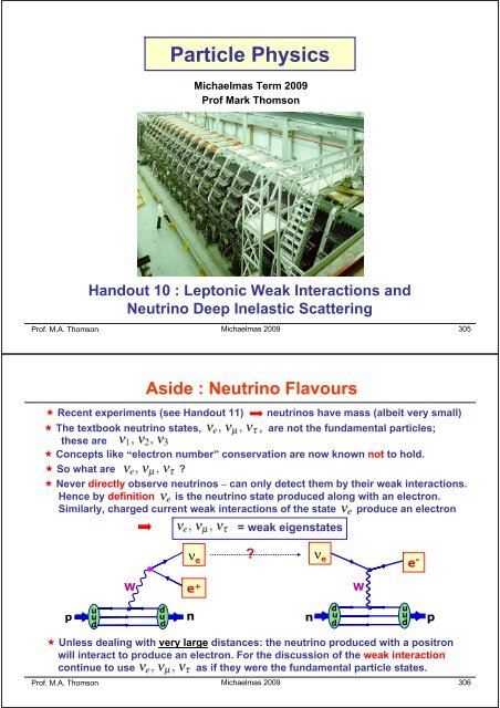 Neutrino-Quark Scattering - High Energy Physics Group