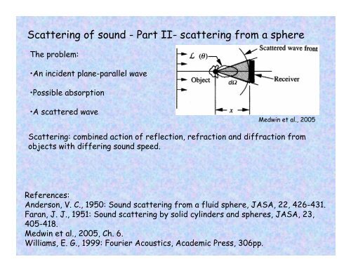 scattering from a sphere - Maine In-situ Sound & Color Lab