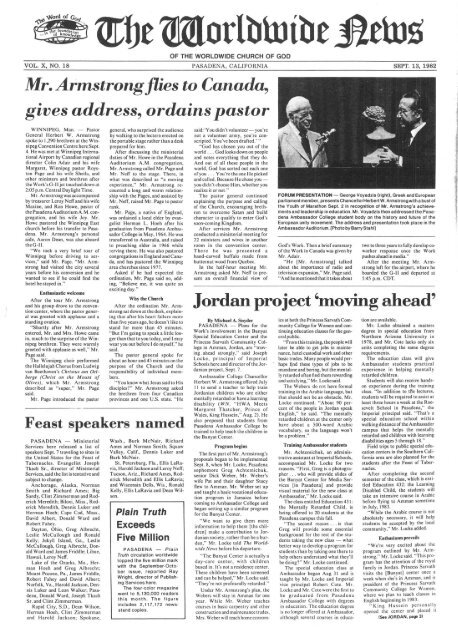 WWN 1982 (No 18) - Herbert W. Armstrong Library and Archives