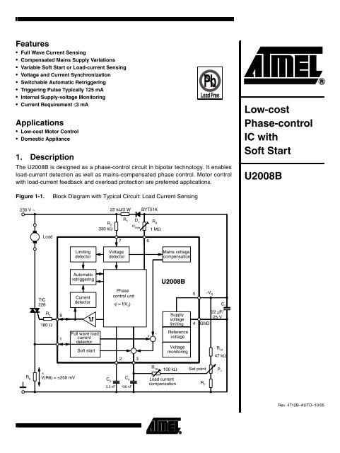 Low-cost Phase-control IC with Soft Start U2008B - Farnell
