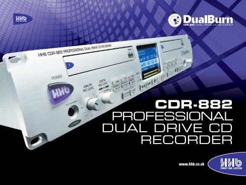 CDR-882 PROFESSIONAL DUAL DRIVE CD RECORDER - HHb