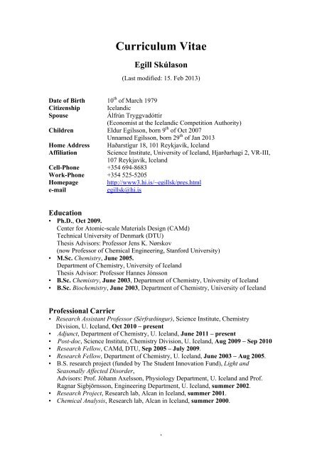Curriculum Vitae