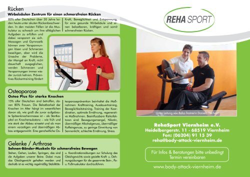 Rücken Osteoporose Gelenke / Arthrose - Body-Attack-Viernheim ...