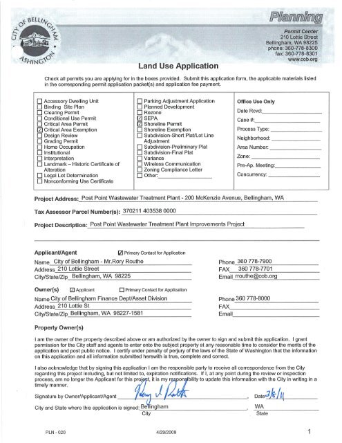 SEPA Environmental Checklist - City of Bellingham