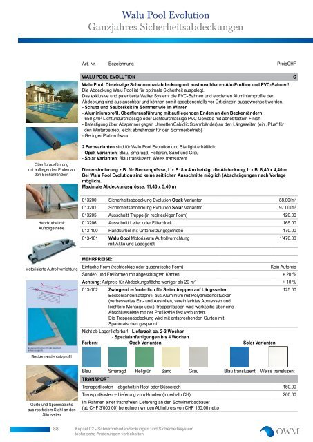 Walu Pool Evolution Ganzjahres Sicherheitsabdeckungen