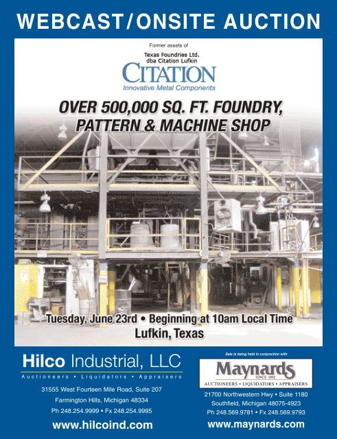 WEBCAST/ONSITE AUCTION - Hilco Industrial