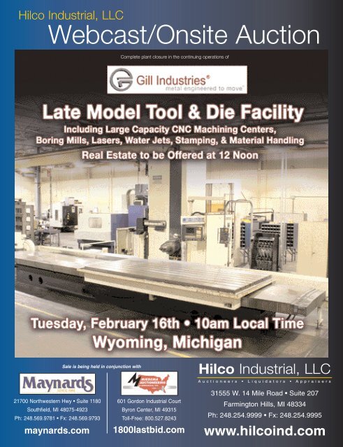 Webcast/Onsite Auction - Hilco Industrial