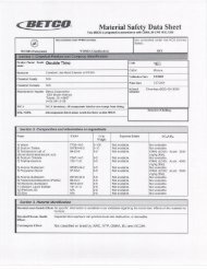 MATERIAL SAFETY DATA SHEET - Hillyard