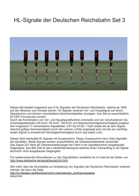 HL-Signale der Deutschen Reichsbahn Set 3 - EEP
