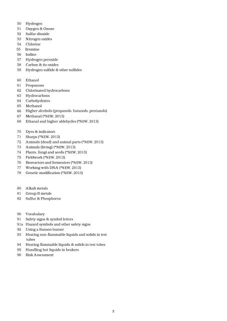 STUDENT SAFETY SHEETS Con