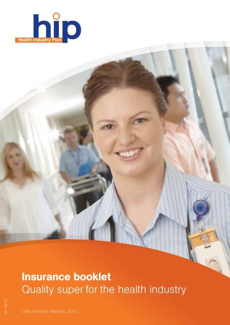 Insurance booklet Quality super for the health industry