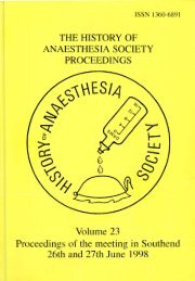 Contents of Volume 40 - History of Anaesthesia Society