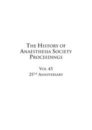 Contents of Volume 40 - History of Anaesthesia Society