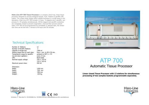 Depliant ATP 700 ENG - Histo-Line Laboratories