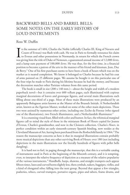 backward bells and barrel bells - Historic Brass Society