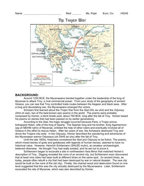 Trojan War - Historyteacher.net