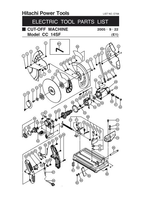 Parts List (PDF) - HITACHI Power Tools