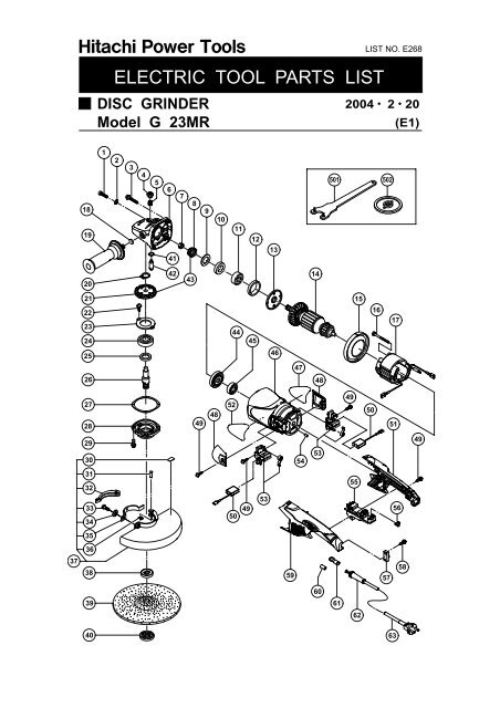 Parts List (PDF) - HITACHI Power Tools