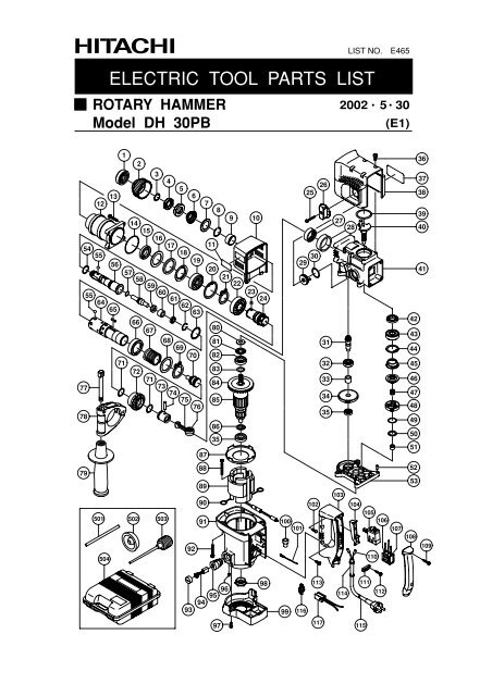 Hitachi Power Tools Parts Breakdown | Reviewmotors.co