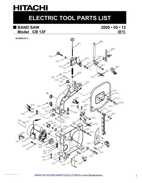 Parts List (PDF) - HITACHI Power Tools