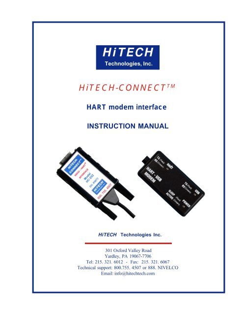 HART modem - HiTECH Technologies