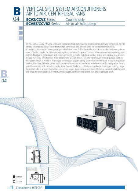 VERTICAL SPLIT SYSTEM AIRCONDITIONERS AIR TO ... - Hitecsa