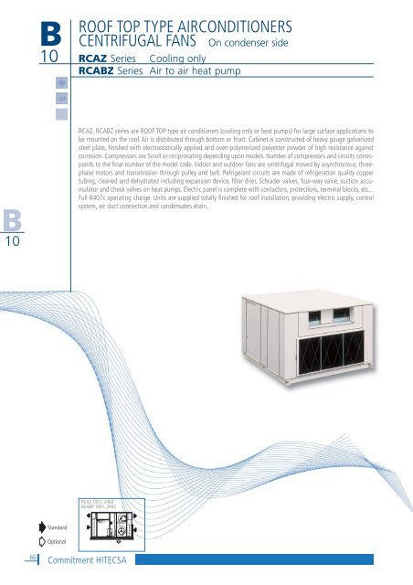 ROOF TOP TYPE AIRCONDITIONERS CENTRIFUGAL ... - Hitecsa