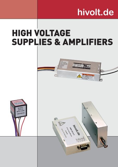 HIGH VOLTAGE SUPPLIES & AMPLIFIERS - hivolt.de