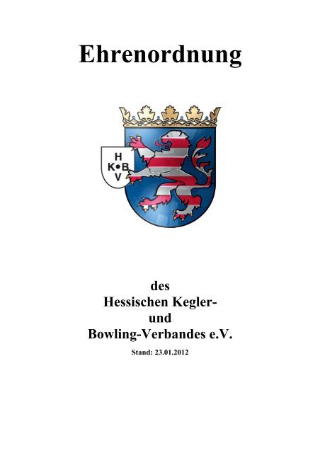 Ehrenordnung - HKBV