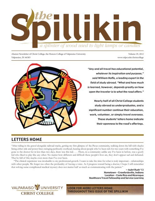 LETTERS HOME - Valparaiso University