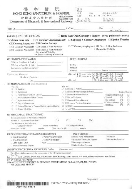 CT Coronary Angiogram Form [PDF]