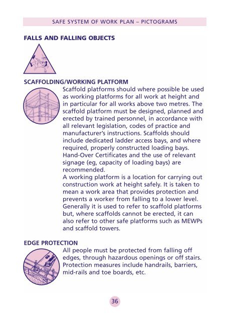SAFE SYSTEM OF WORK PLAN