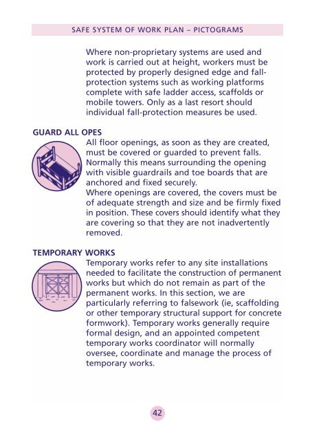 SAFE SYSTEM OF WORK PLAN