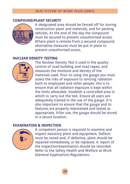 SAFE SYSTEM OF WORK PLAN