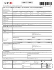 RTGS / NEFT transaction request form - HSBC