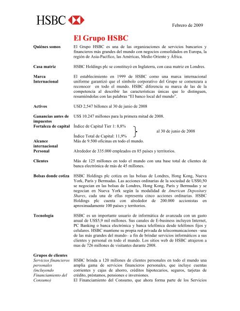 Historia del Grupo HSBC