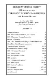 Program - History of Science Society