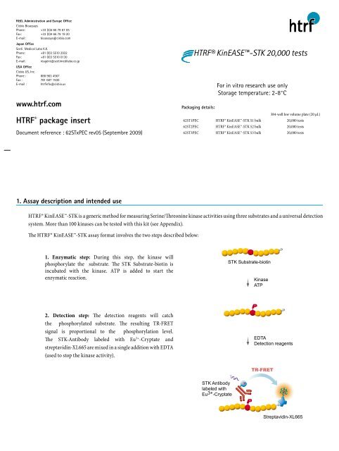 Storage Temperature - Cisbio Bioassays