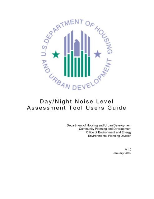 Day/Night Noise Level Assessment Tool Users Guide - HUD