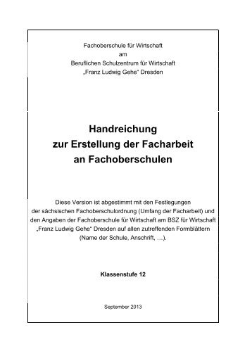 Deckblatt Vorlage Facharbeit Deckblatt Vorlage Facharbeit