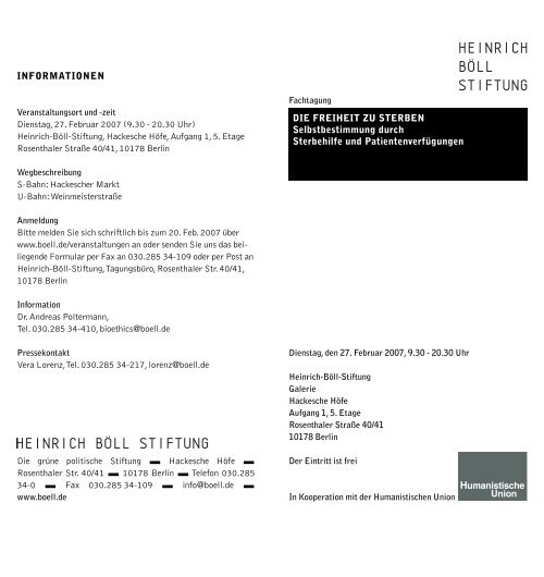 Flyer Sterbehilfe.qxp - Humanistische Union