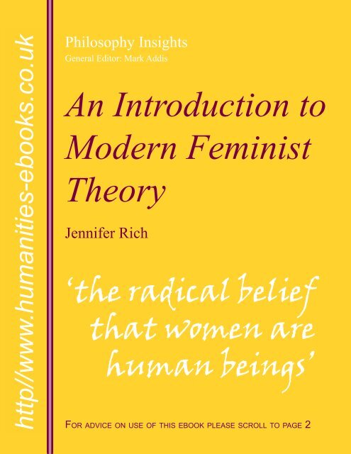 An Introduction To Modern Feminist Theory Humanities Ebooks an-introduction-to-modern-feminist-theory-humanities-ebooks