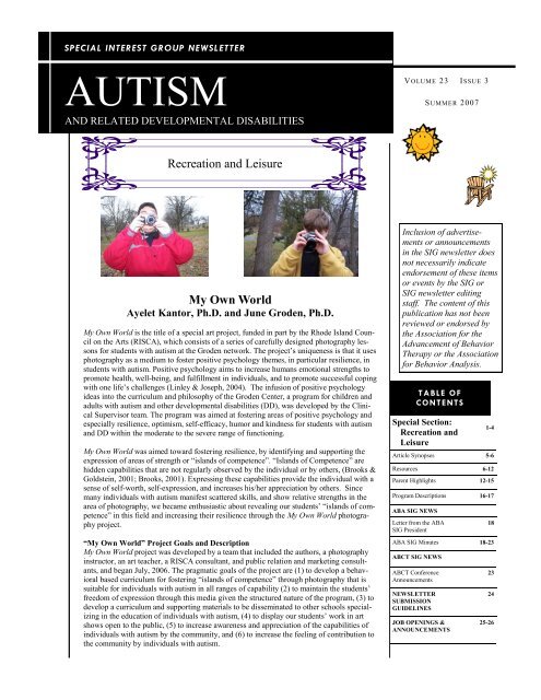 AUTISM - The Groden Network