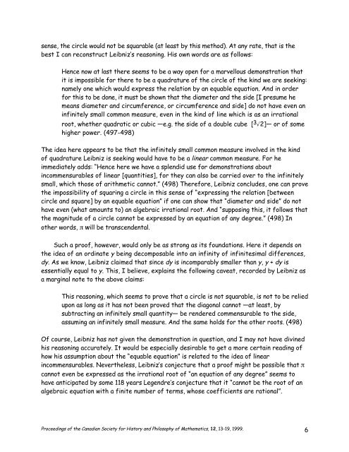 (pi) and Leibniz's philosophy of mathematics