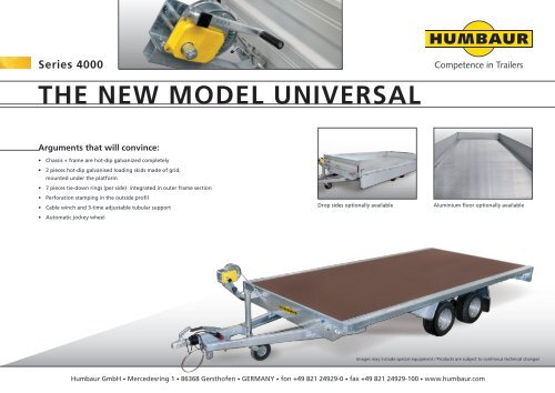 THE NEW MODEL UNIVERSAL - Humbaur