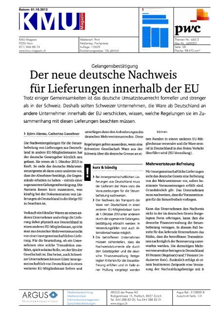 Der neue deutsche Nachweis - PwC