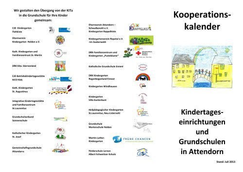 Kooperationskalender Kindertageseinrichtungen und ... - Attendorn