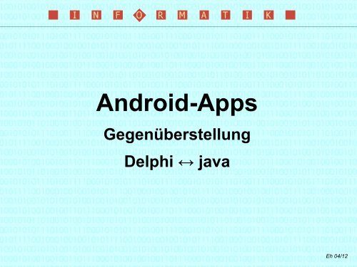 Vergleich Delphi Java Informatik